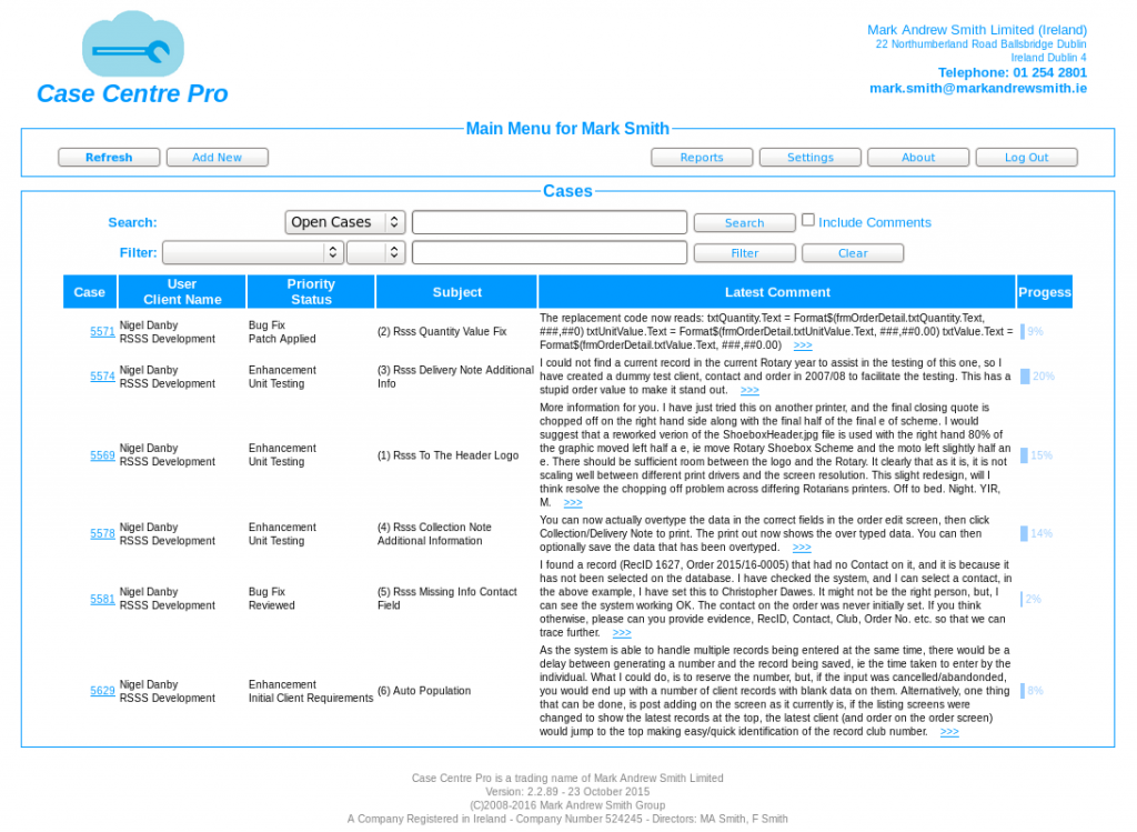 Case Centre Pro for Software Development and Maintenance – Case Centre Pro